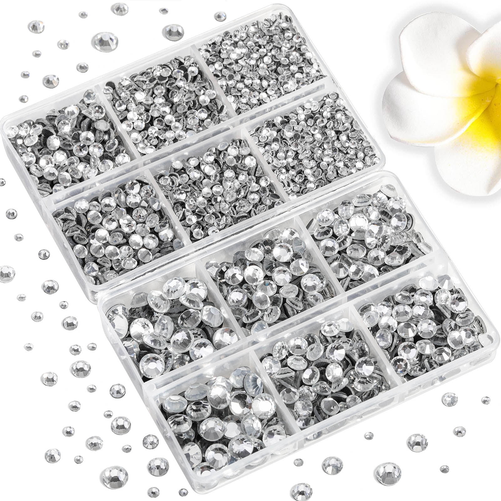 BEADSLAND 6736PCS Hotfix Rhinestones for Crafts, 5 Sizes, SS6-SS30 ...