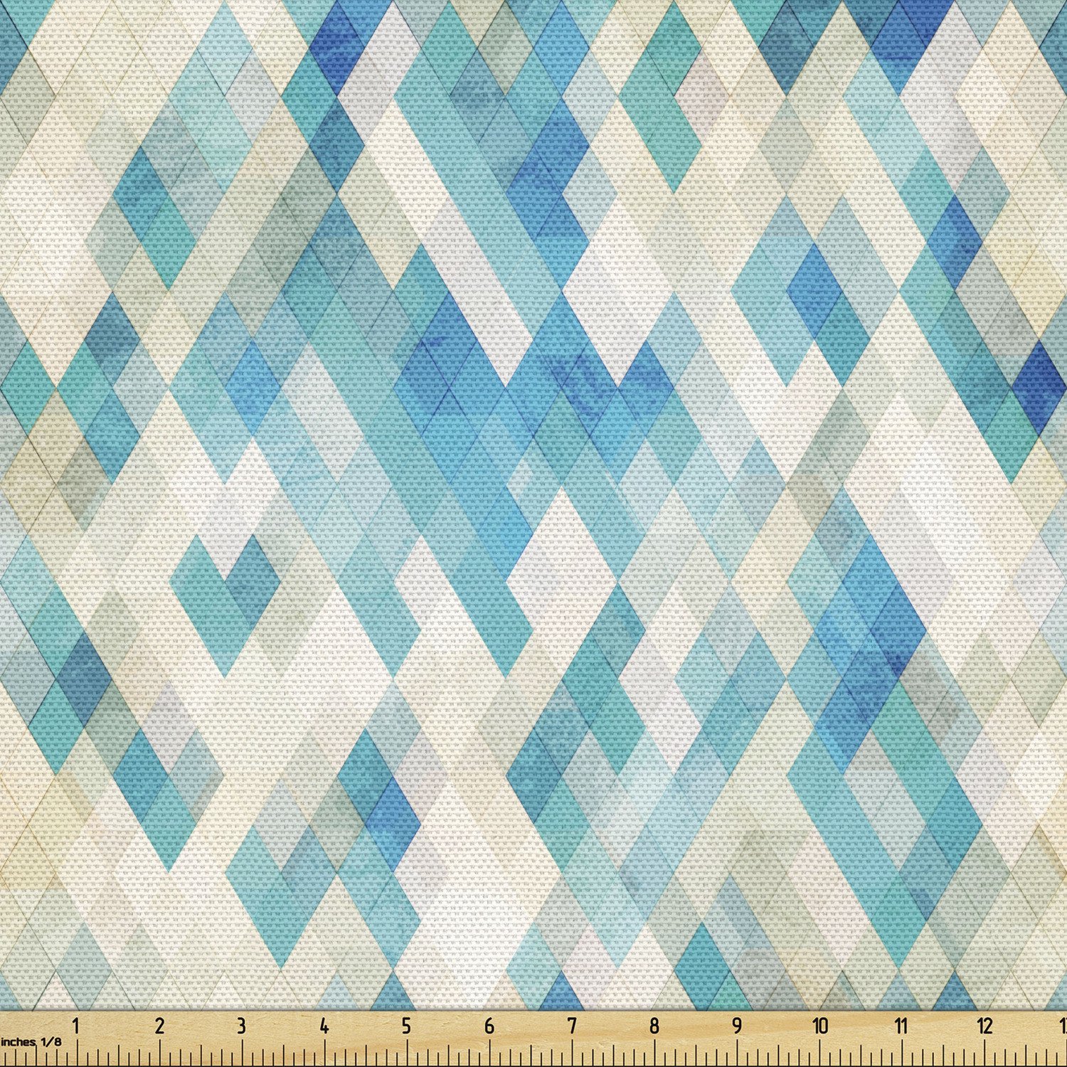 Turquoise Geometric Fabric