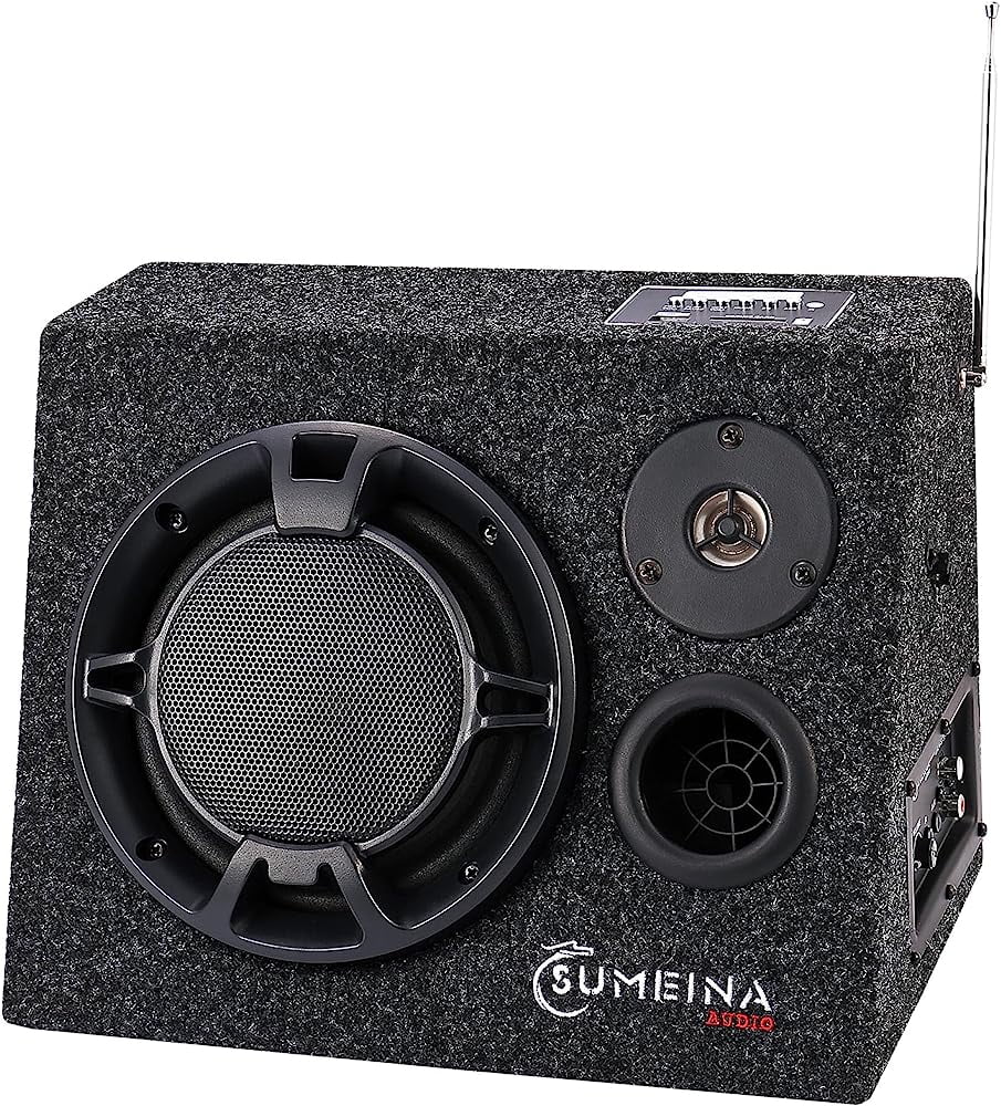 Powered Car Active Bookshelf Speakers, 200-Watt Digital Music Player ...