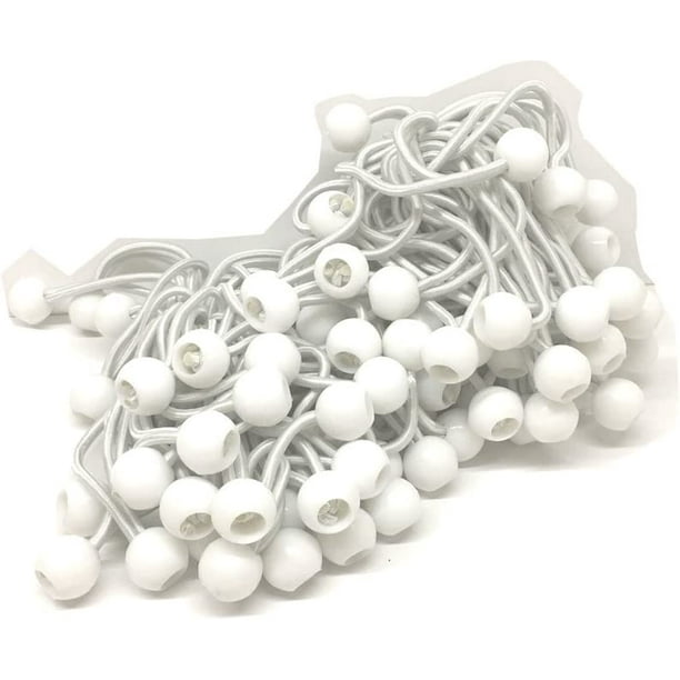 100 Piece 6" Ball Bungee Cord Tie Down Plastic Toggle Balls Straps For ...