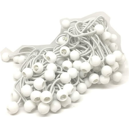 100 Piece 6" Ball Bungee Cord Tie Down Plastic Toggle Balls Straps For ...