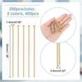 400Pcs 2 Colors 304 Stainless Steel Flat Head Pins Golden & Stainless ...