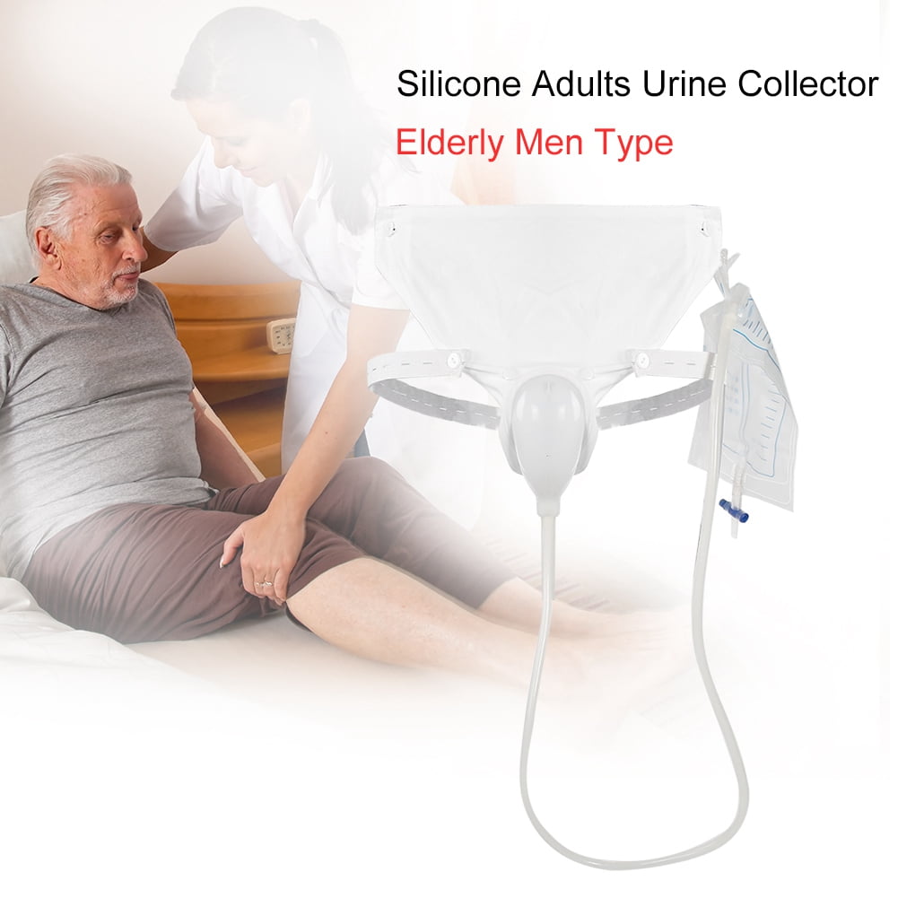 Buy Silicone Urine Collector with 2 Spill Proof Catheter Bags Reusable ...