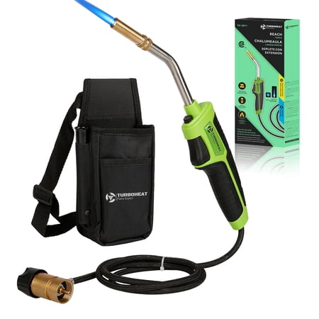 TURBOHEAT Propane Brazing Torch Kit with Holster Mapp Map Gas Torch Gun ...