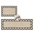 Art Frame 2 Pieces Non-Slip Kitchen Mat Set, Geometric Black Morocco ...