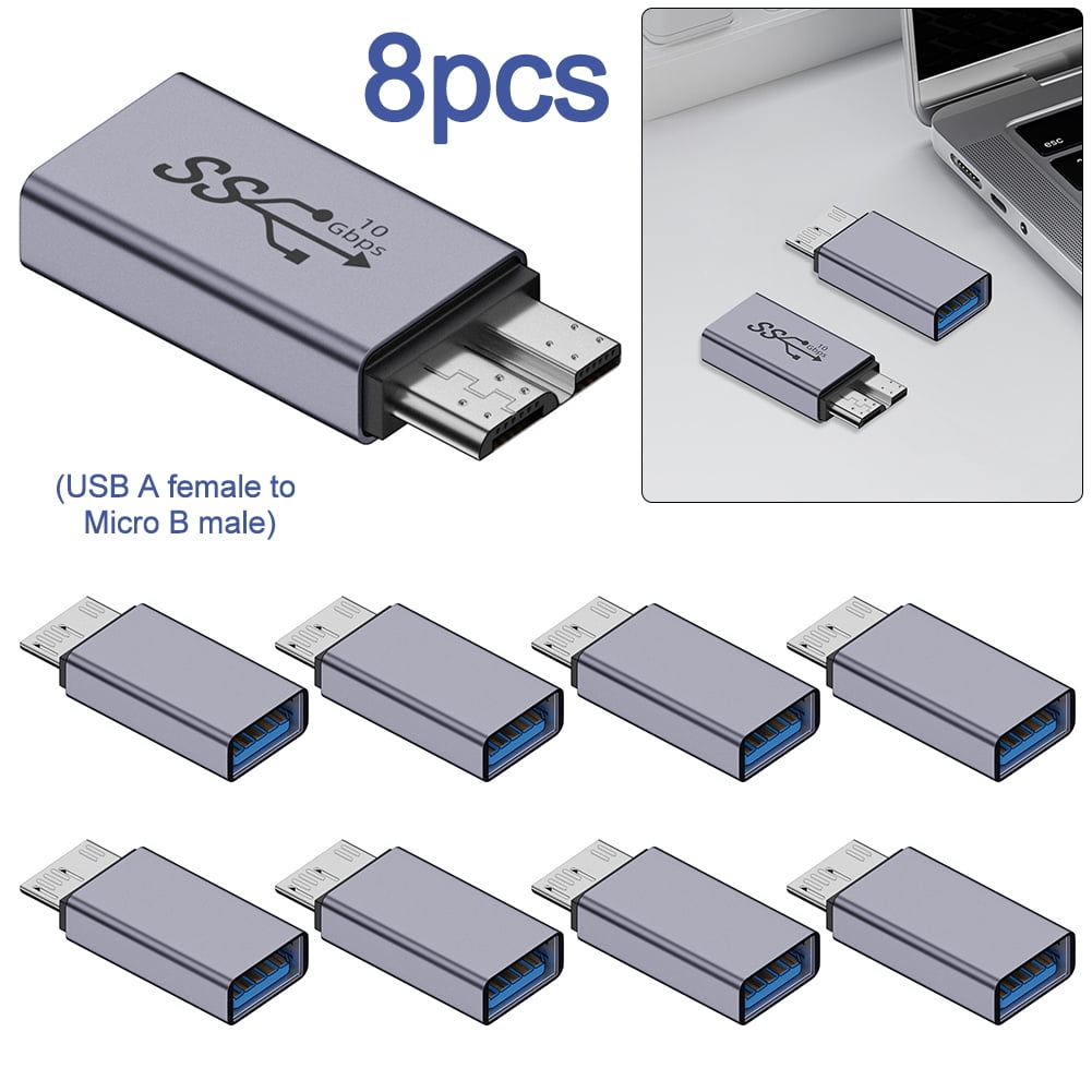 Adaptador Micro B HDD Adaptador Datos USB3.1 Gen2 Transmisión 10 Gbps ...