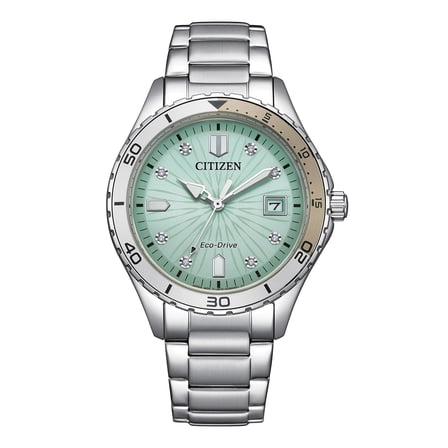 Citizen Women's Eco-Drive Stainless Steel Diamond Accent Watch EW2510 ...