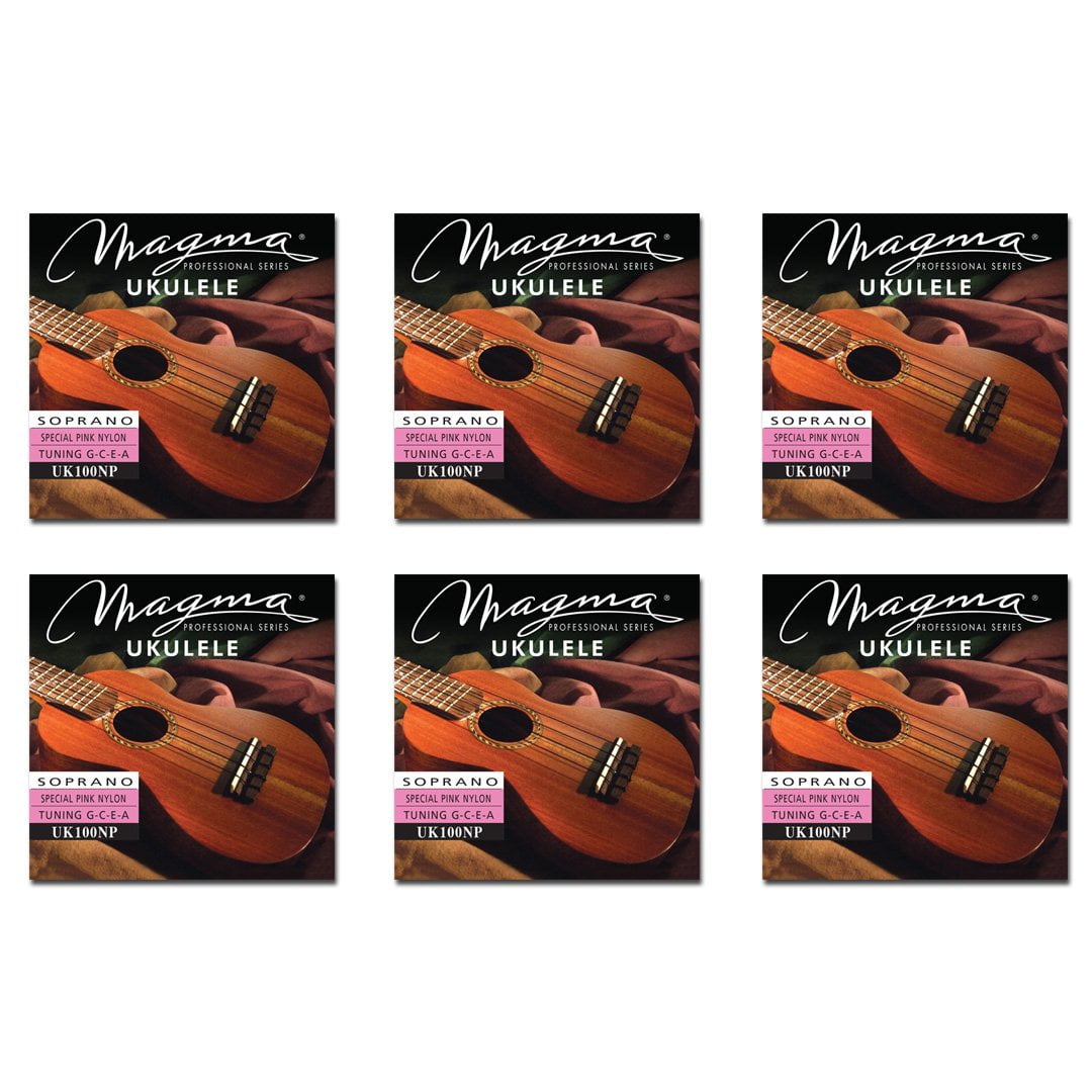 Set Strings MAGMA UKULELE Soprano Pink Nylon Hawaiian Tunning (UK100NP ...