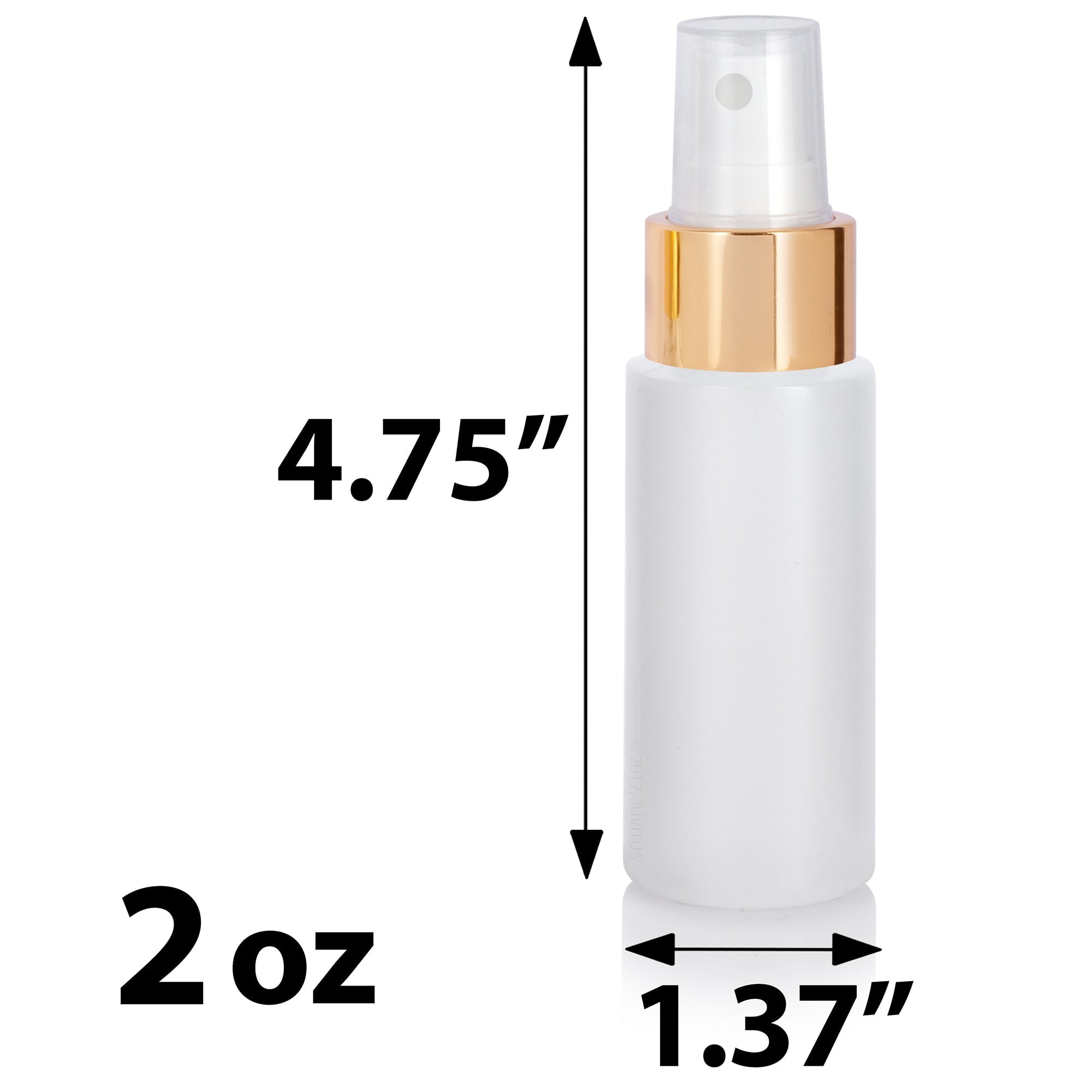 Clear Natural Plastic HDPE Cylinder Squeeze Bottle with Gold Fine Mist ...