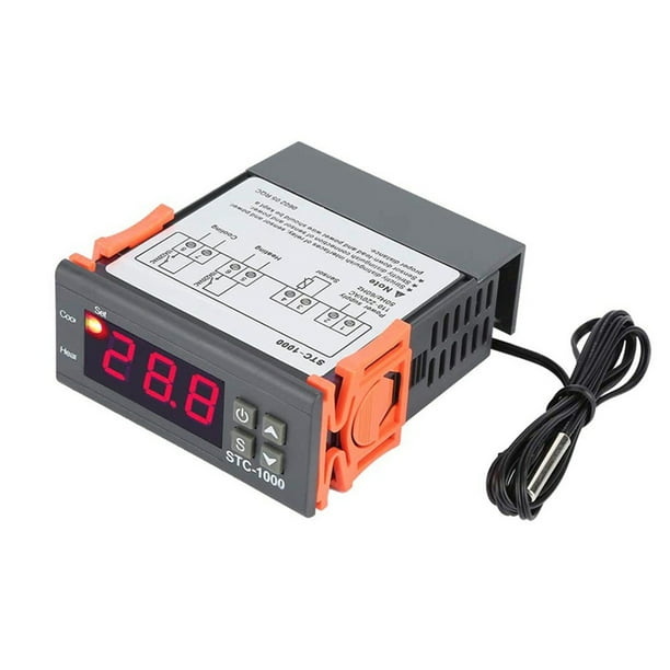 110-220V Controlador de Temperatura Digital Termostato Termorregulador Incubadora Relé LED 10A ...