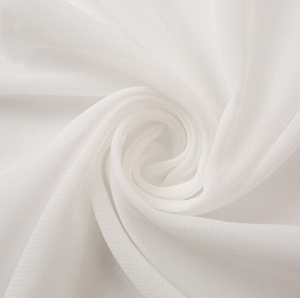 valentina textile inc 58/60" Solid Color Chiffon Fabric Rustic Sheer ...