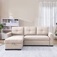 Mammoth 92" Modular Convertible Sleeper Sectional, Modern Fabric Sofa ...