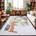 Area Rug 4x6ft, Hello Pumpkin Flowers Washable Rugs for Living Room ...