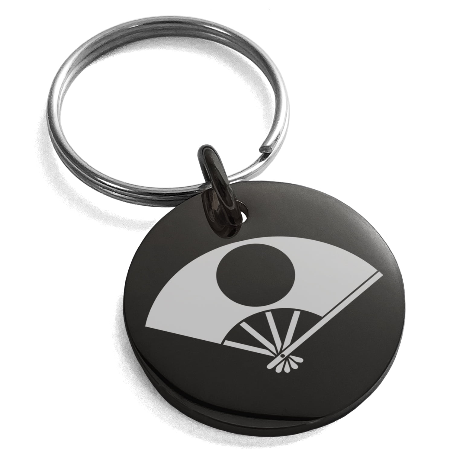 Stainless Steel Satake Samurai Crest Engraved Small Medallion Circle ...