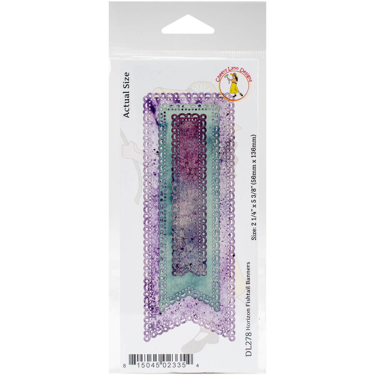 Cheery Lynn Designs Die-Horizon Fishtail Banners, 2.625"X2.625 ...