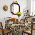 Bohemian Retro Flower Pattern Table Cloth 60x60in, Waterproof Square ...