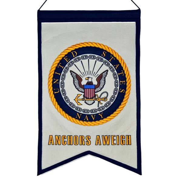 US NAVY Crest White Banner - Walmart.com - Walmart.com