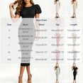 Dpjklzsn Women's Puff Sleeve Bodycon Midi Dress, Round Neck Slim Fit ...