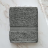 Mainstays Bath Towel Grey 27x52 inches Ultra Soft Absorbent 100% Cotton ...