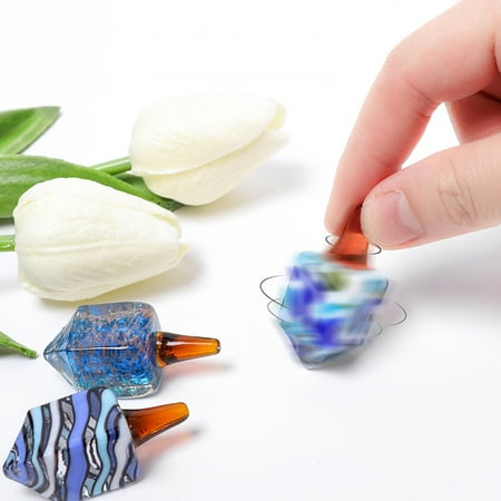 Cheers Glass Spinning Top Rotating Multi-color Small Size Handmade ...