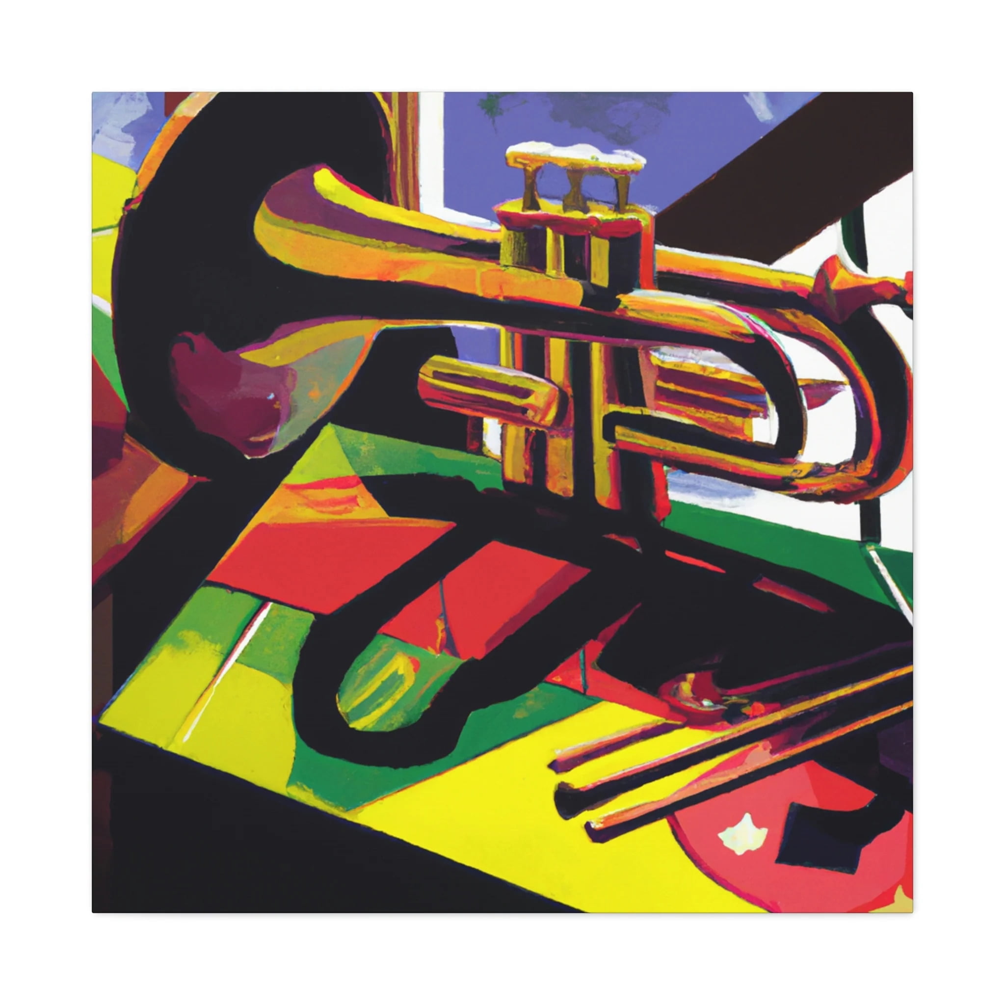 Trombone Pop Art Surge - Canvas - Walmart.com