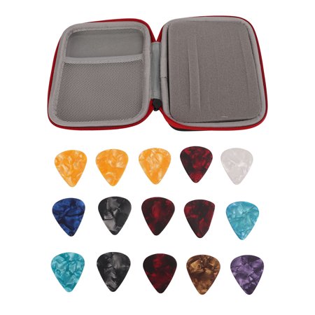 Pick Bag, Guitar Pick Holder Case Large Space For Storage Black And Red ...
