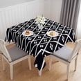 Abstract Black White Geometric Pattern Table Cloth 60x60in, Waterproof ...