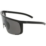 Oversize Semi Rimless Shield Sunglasses Color Tinted Mono Lens 81mm ...