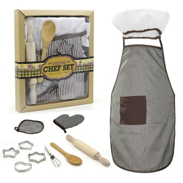 Curious Chef 11pc Kids Chef Kid, Kids Apron and Cooking Tools - Walmart.com