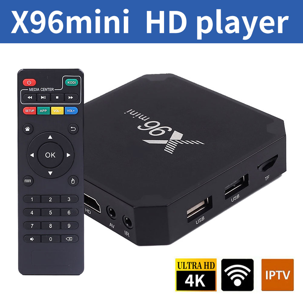 X96 HD 4K Smart TV Box S905W Android 7.1 Quad-Core 1+8G 2.4GHz WiFi Set ...