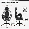 Furmax Gaming Chair: High Back, Ergonomic w/ Massage, Footrest, PU ...