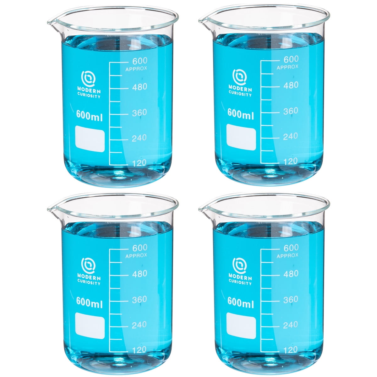 4-pack Glass Beakers 600mL - Walmart.com