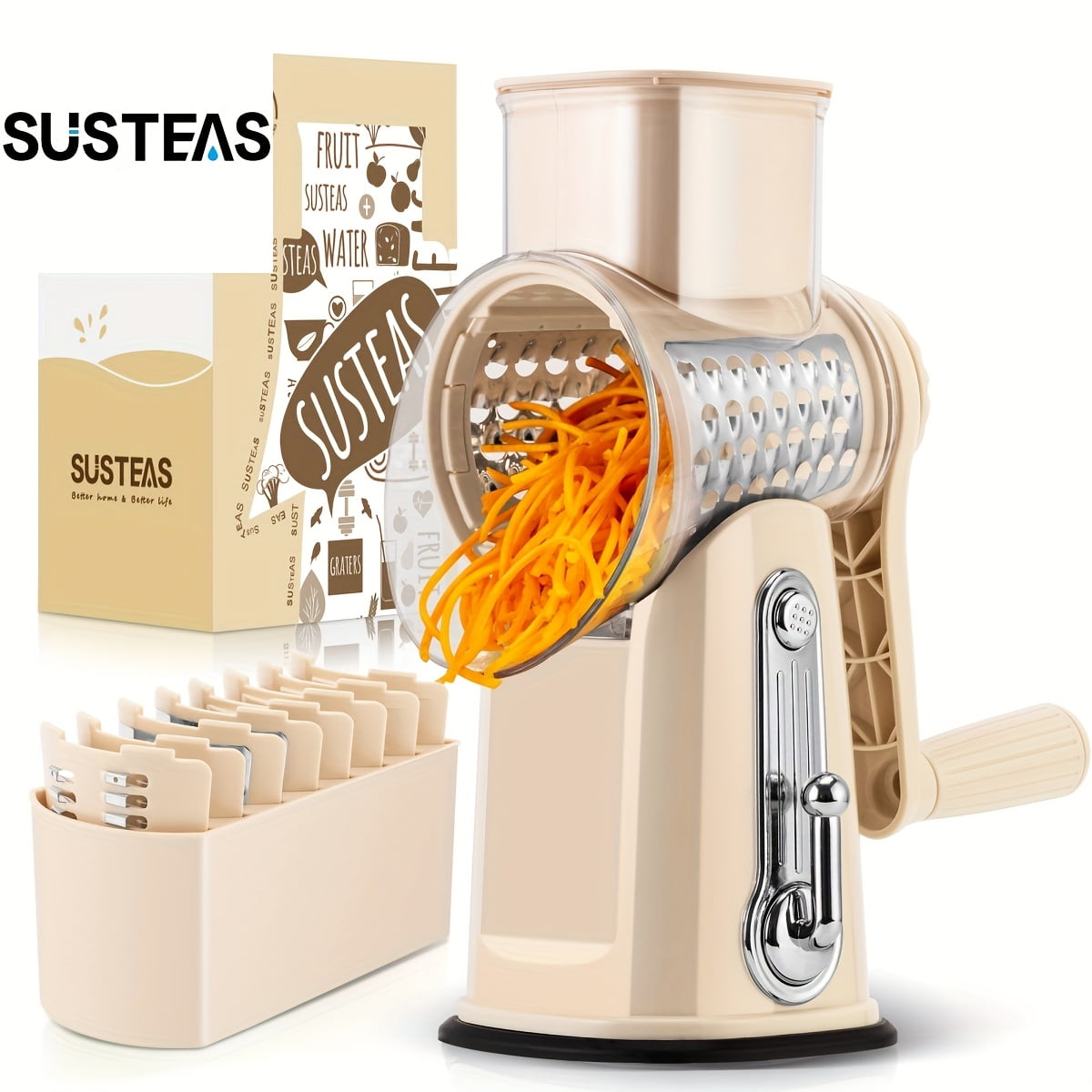 Click here for Addfst 5-Blade Susteas Rotary Cheese Grater With H... prices