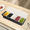 Chilled Garnish Container, 5-Condiment Tray Bar Caddy with Lid, Tray ...