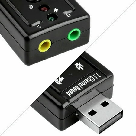 USB7.1 Channel Sound Adapter Driverless External Stereo Sound Adapter ...