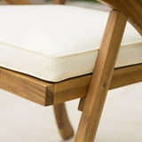 Helen Outdoor Dining Wooden Furniture, Teak Finish Acacia Wood Patio ...