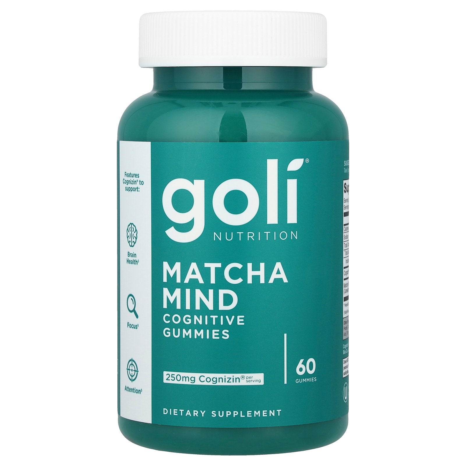 Gomitas cognitivas Matcha Mind Supplement Goli Nutrition, 60 unidades ...