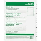 Office Essentials Table 'n Tabs Dividers with White Tabs, 1-8 Tab, 1 ...