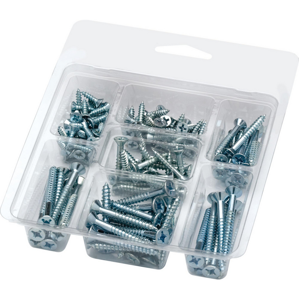 Arrow Flat Head Wood Screw Assortment - Walmart.com