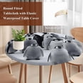 Funny Penguins Round Tablecloth, Fitted Table Cover with Elastic for 36 ...