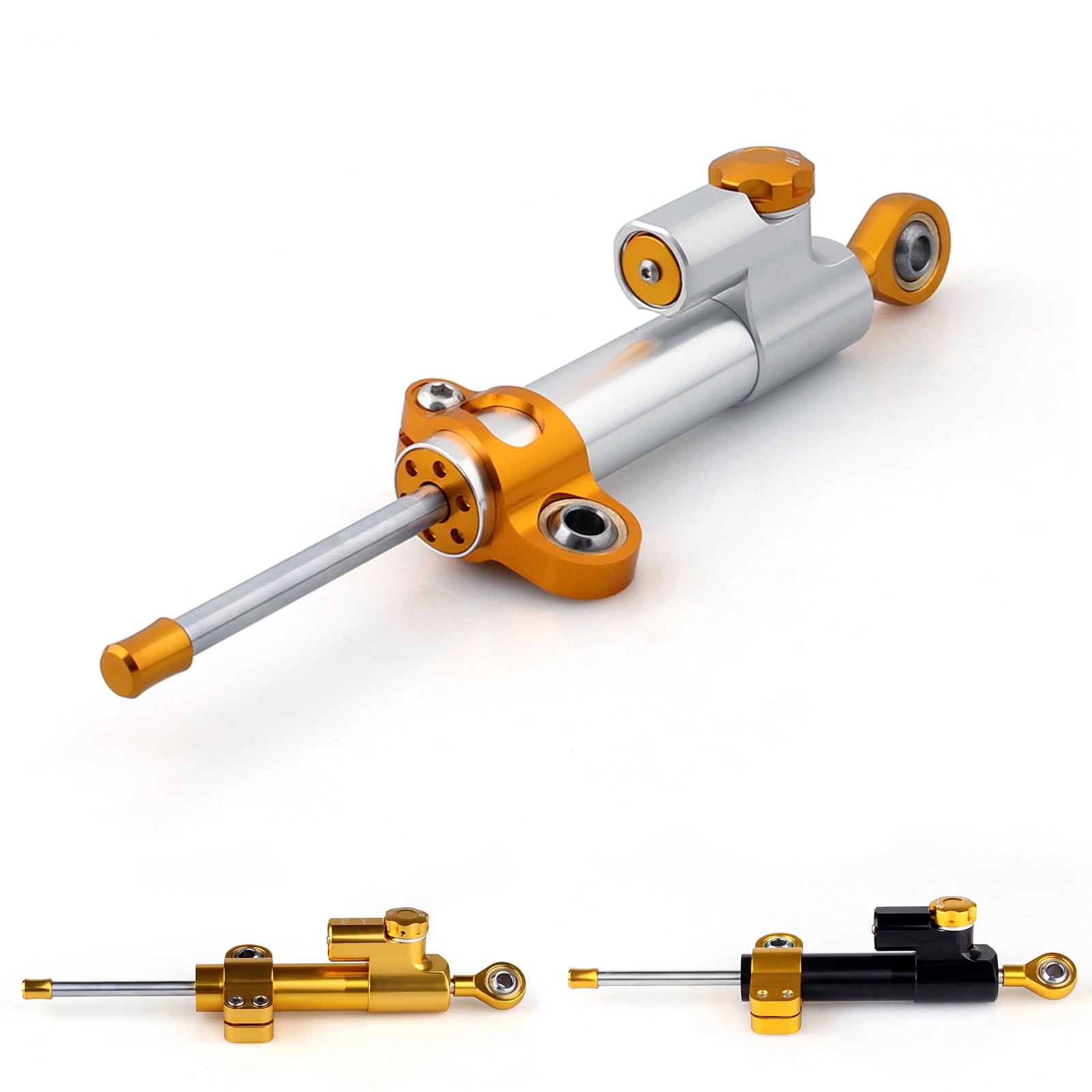 Universal Motorcycle CNC Adjustable Steering Damper Stabilizer Top ...