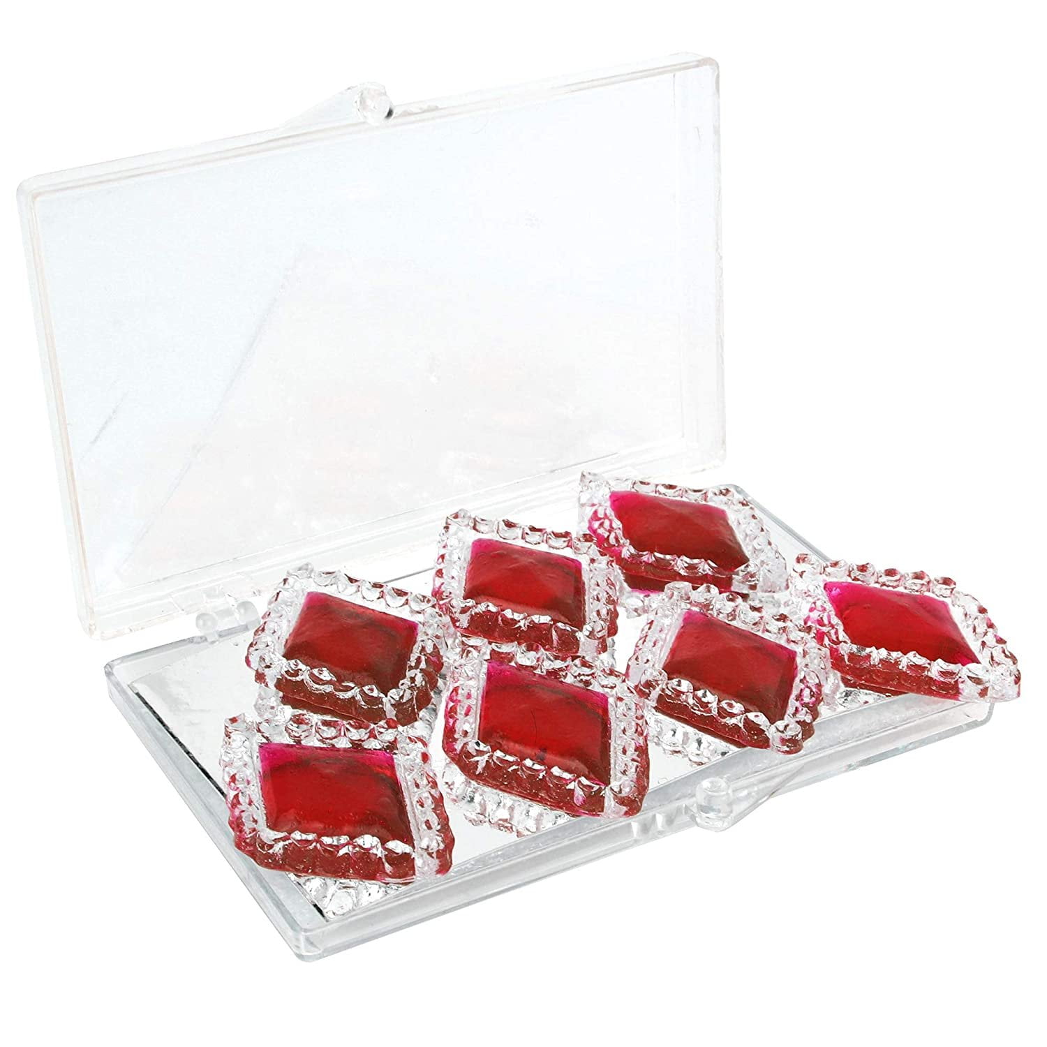 O'Creme Edible Diamond-Framed Rhombus "Diamond Shape" Gemstones 25mm x ...