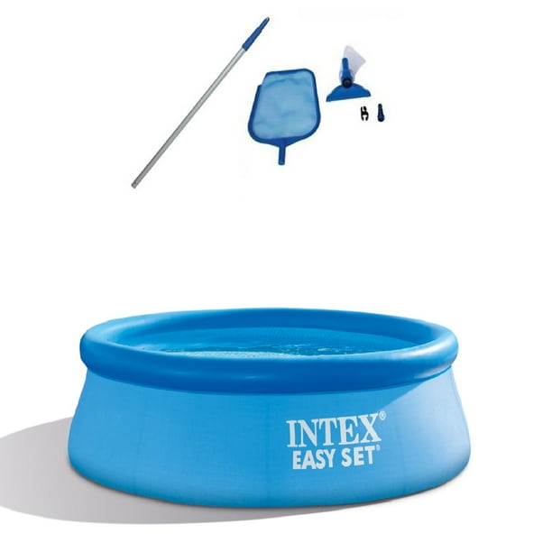 Intex Clean Kit w/ Vacuum Skimmer w/ Intex 8Ft x 30In Inflatable ...