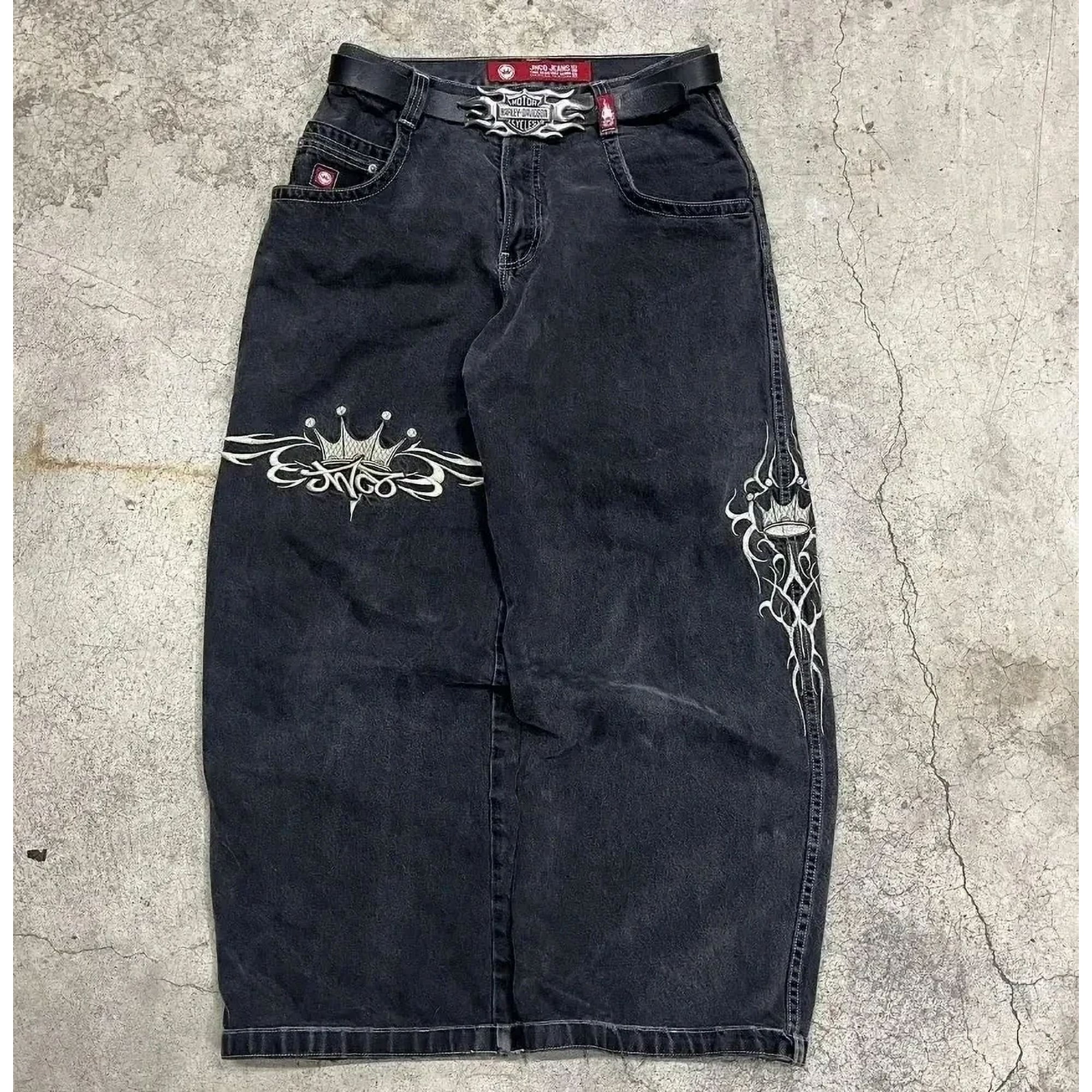 Click here for Luhan Jnco Y2k Baggy Jeans Men Harajuku Vintage Go... prices