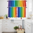Colors Gradient Kitchen Curtains Set for Windows, Purple Blue Green ...