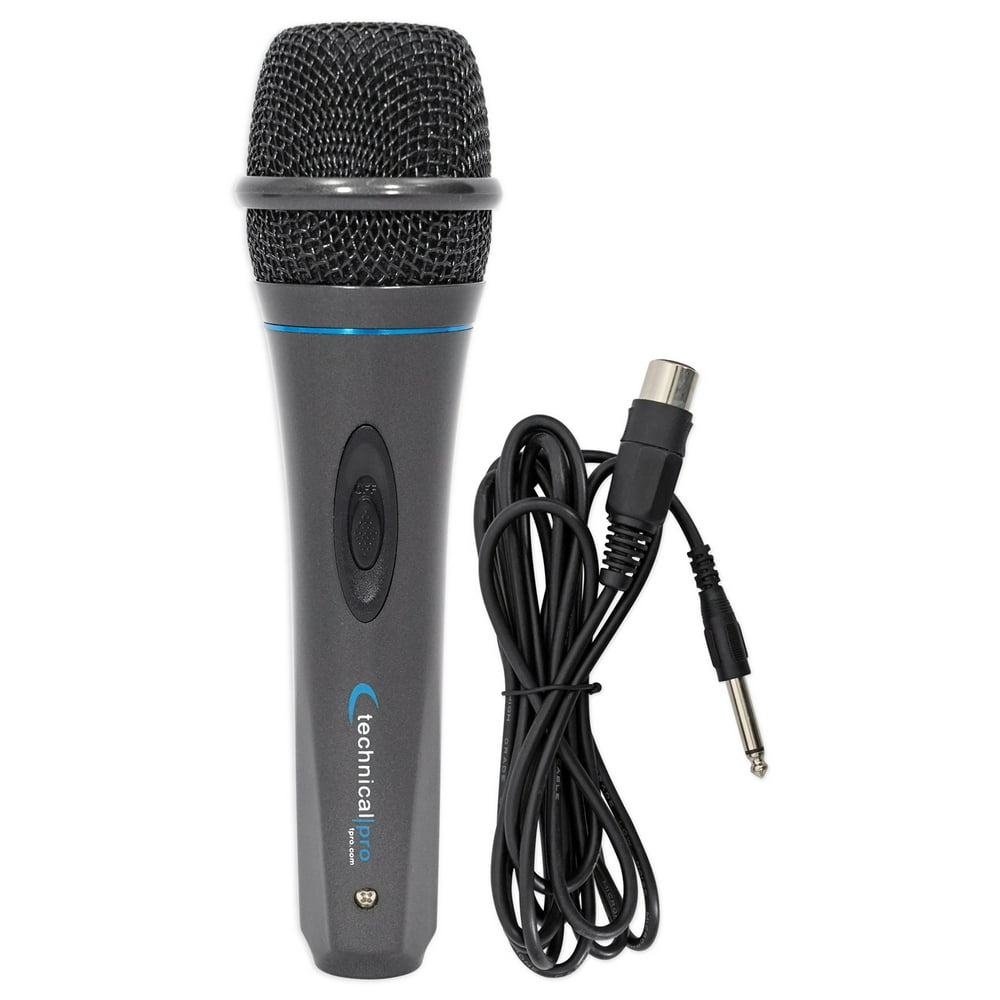 Technical Pro MK75 Karaoke DJ Wired Microphone Mic w/ 10 ft. XLR to 1/4 ...
