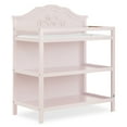 Dream On Me Jasmine Changing Table with Fixed Shelves, Blush Pink, 1 ...