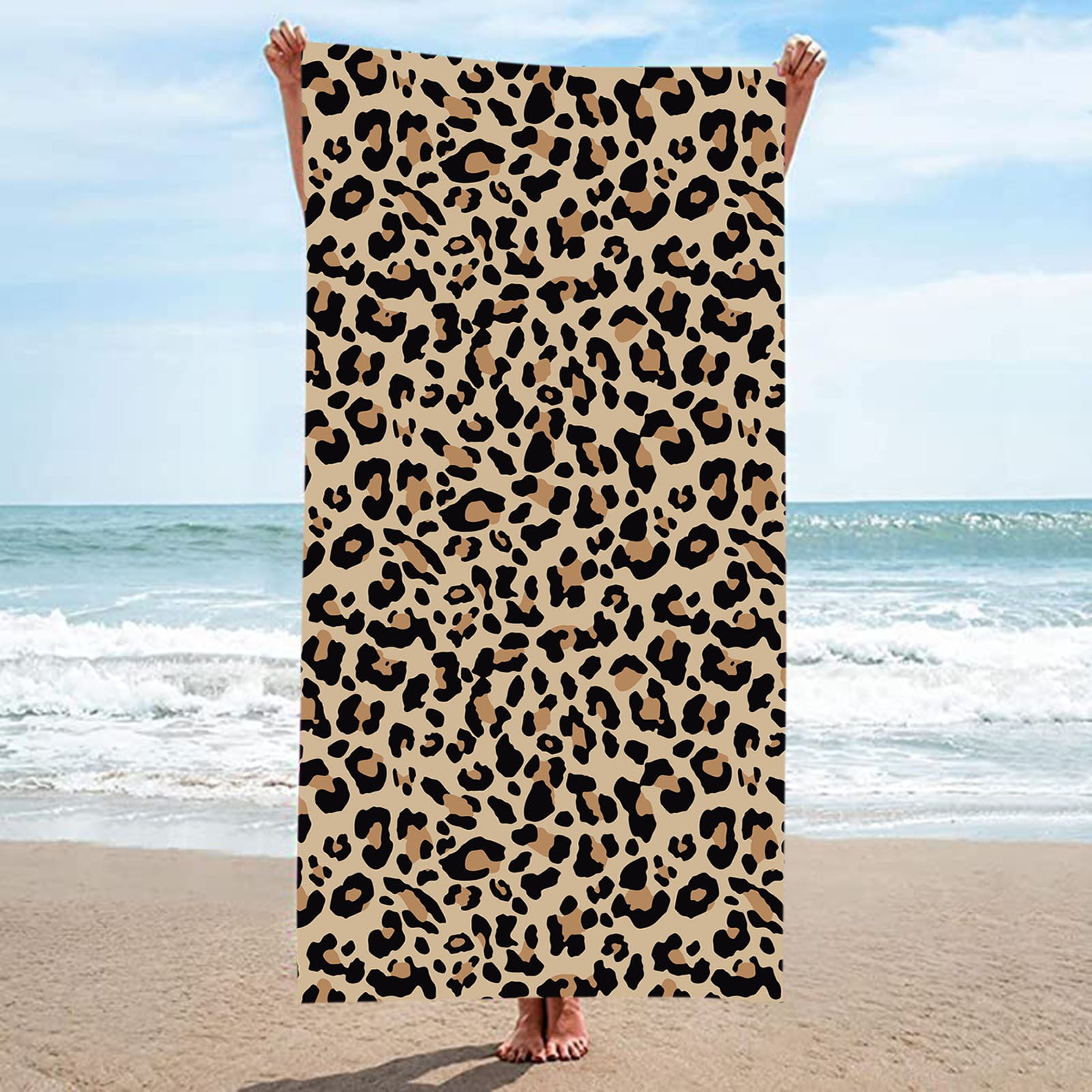 Click here for Wifklsiipg Microfiber Beach Towel Leopard Pattern... prices