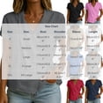 Craaazy Womens Short Sleeve V Neck Blouses Solid Color Wrap Casual ...