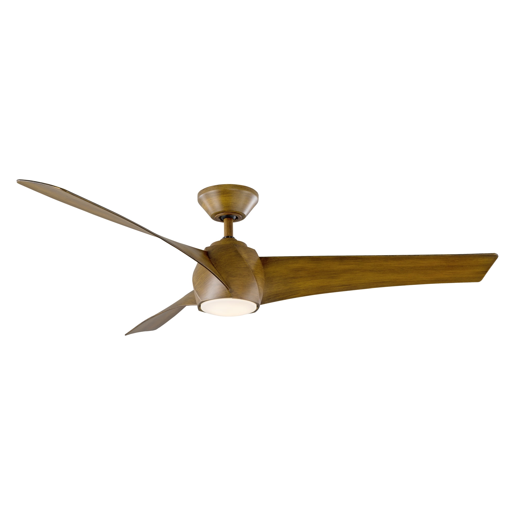Twirl Indoor and Outdoor 3-Blade Smart Ceiling Fan 58in Distressed Koa ...